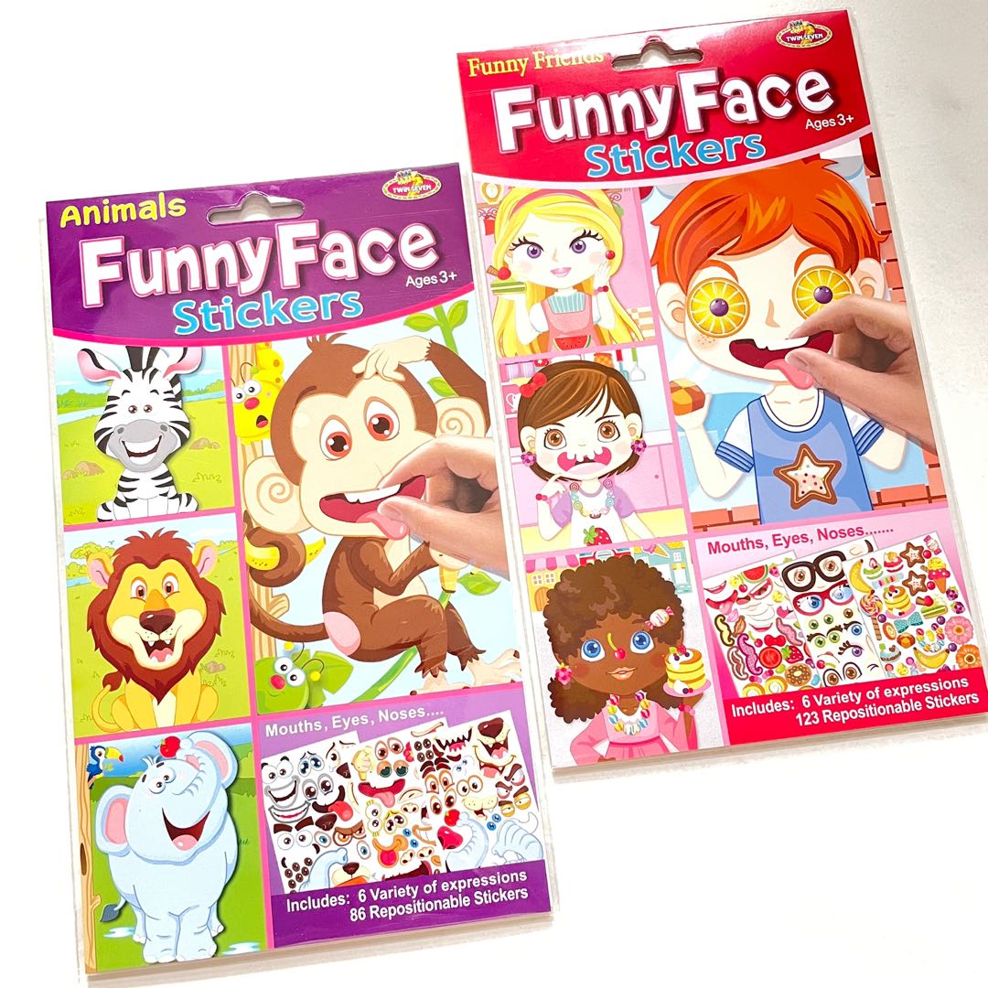Funny Face Stickers, Health & Nutrition, Face Masks & Face Shields on ...
