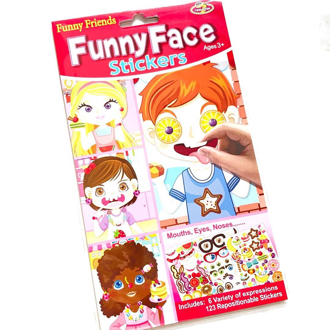 Funny Face Stickers, Health & Nutrition, Face Masks & Face Shields on ...