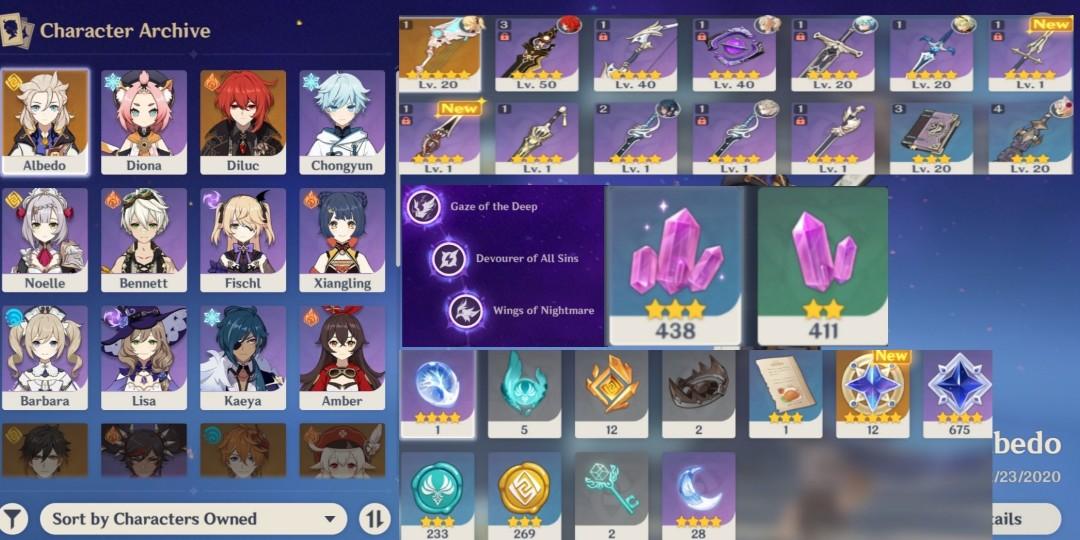 GENSHIN IMPACT ! Albedo , Diluc + Skyward harp ., Video Gaming, Video ...