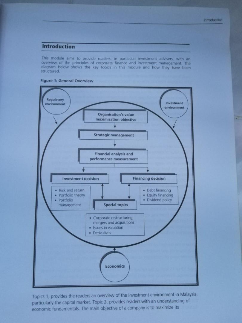Investment Management And Corporate Finance Module 12 - SIDC, Hobbies ...