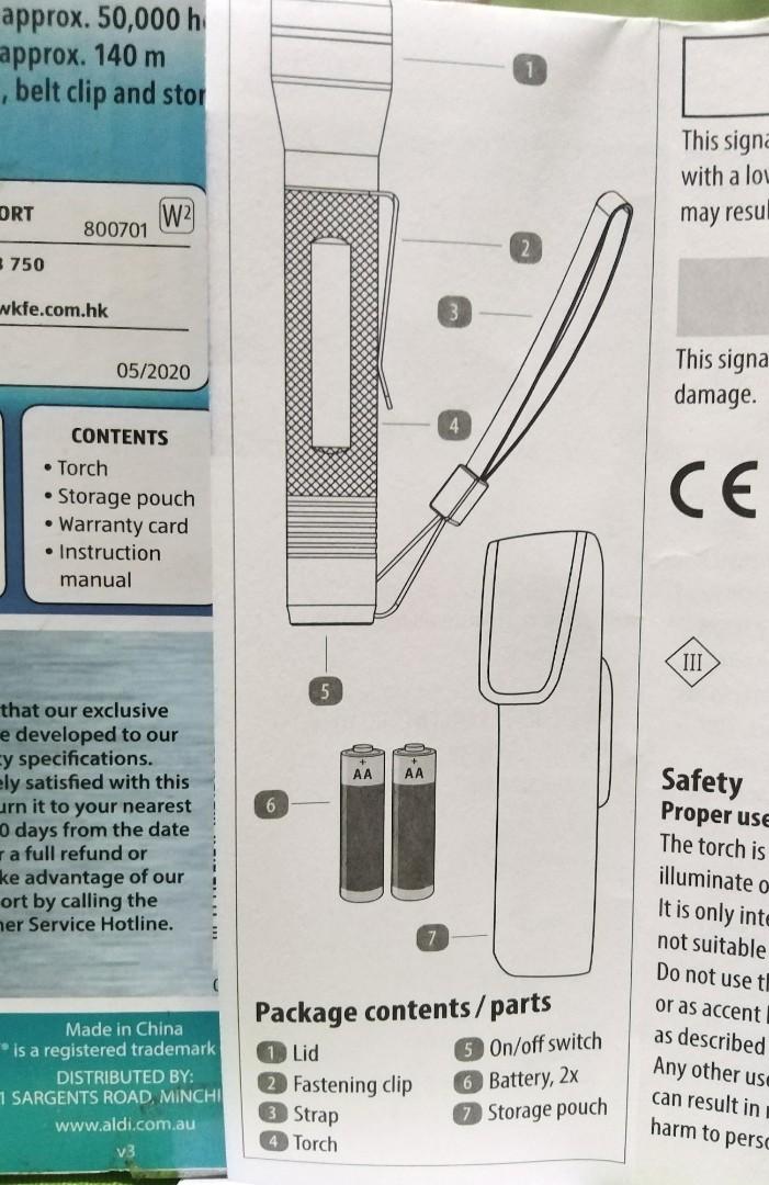 Lightway Led Trekking Torch Flashlight 5W True 200 Lumen Led Light ...