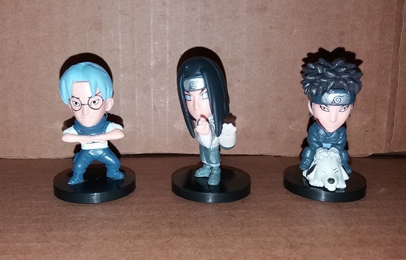 Naruto Set of 3 Kabuto Neji Hyuga Kiba figure, Hobbies & Toys ...