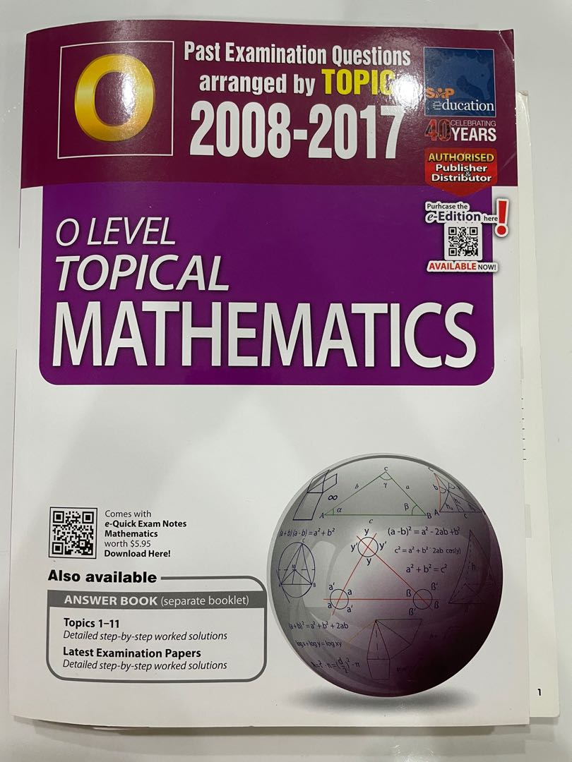 O LEVEL TOPICAL MATHEMATICS, Hobbies & Toys, Books & Magazines ...