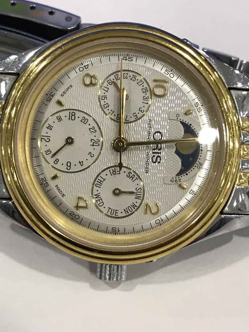 oris moonphase automatic vintage, Men's Fashion, Watches & Accessories ...