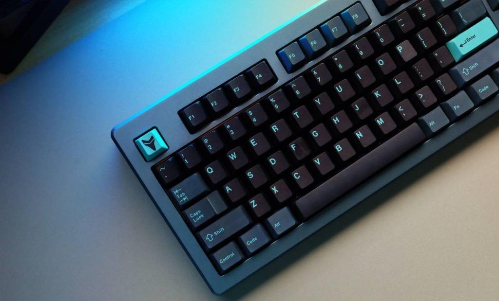 PBT Keycaps Grey/Black/Teal/Blue Colorway In Stock mechanical keyboard ...