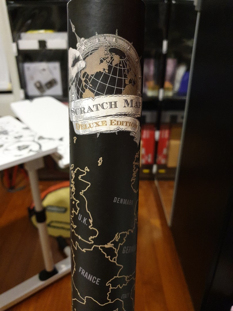 Scratch Map - Deluxe Edition, Hobbies & Toys, Stationery & Craft, Art ...