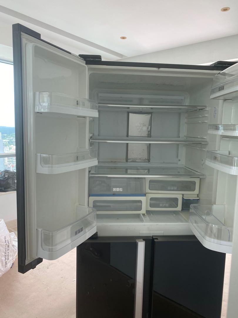 Sharp French Door Fridge SJ-FS79V-BK (600L), TV & Home Appliances ...