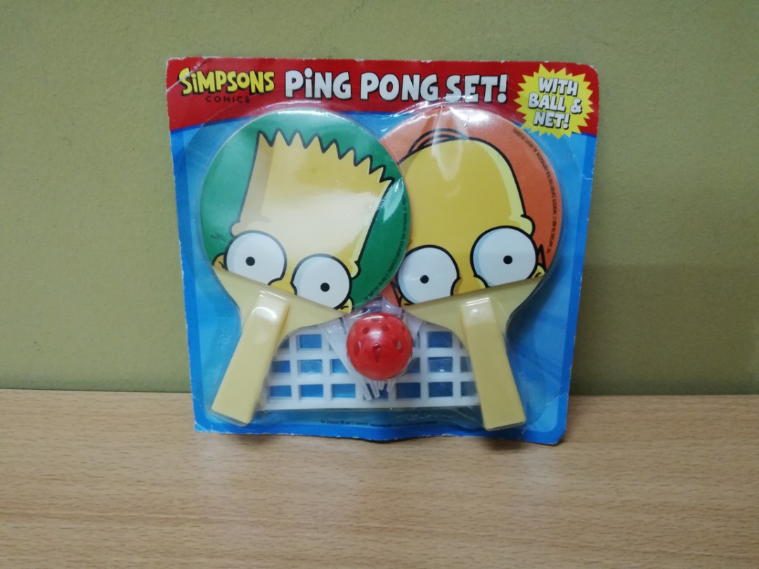Simpsons Ping Pong Set, Hobbies & Toys, Collectibles & Memorabilia ...