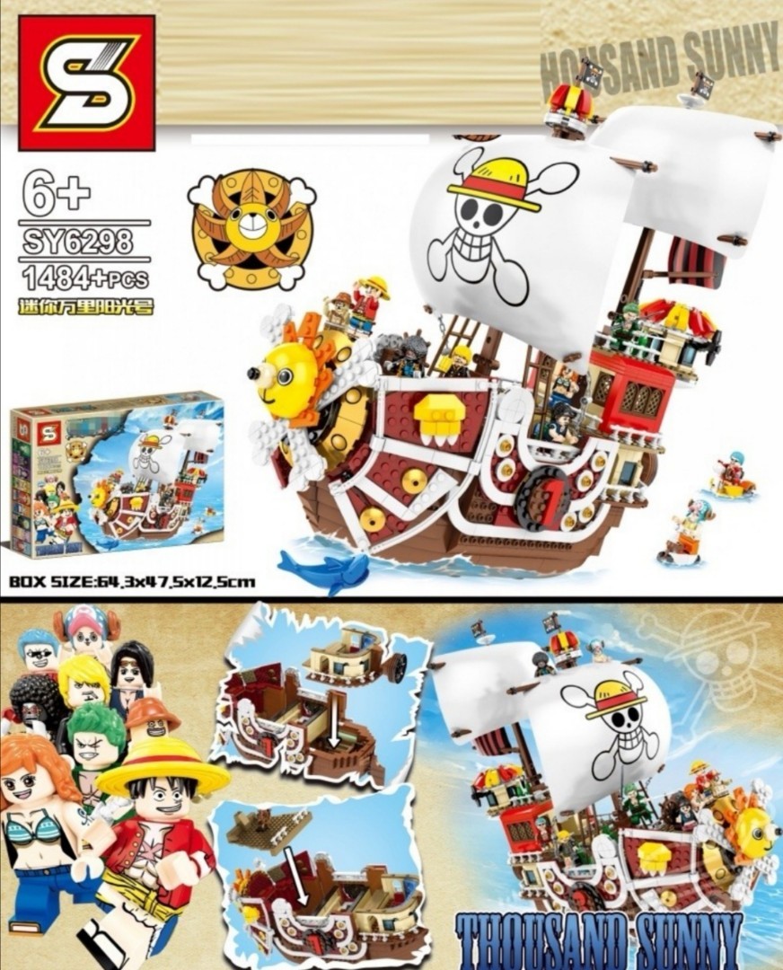 Thousand Sunny Building Blocks, Hobbies & Toys, Toys & Games on Carousell