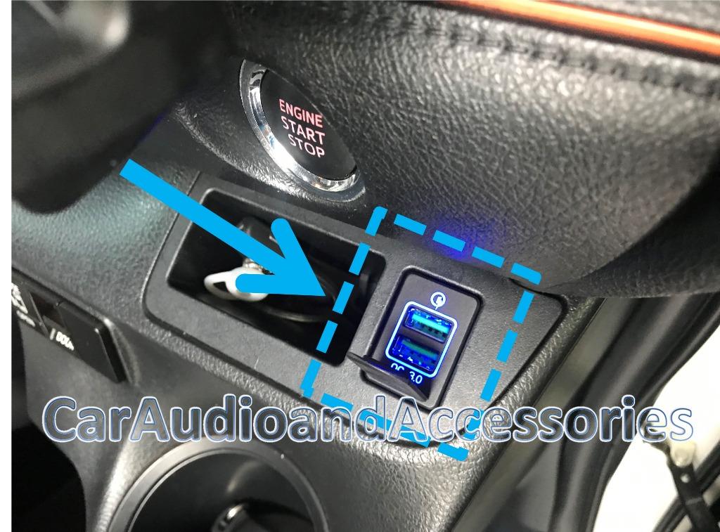 Toyota Sienta 2015-2021 QC3.0 Quick Charge USB port for phone ...