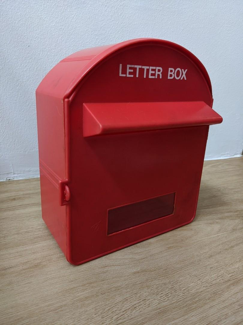 Vintage Red Plastic Letter Box, Furniture & Home Living, Home ...