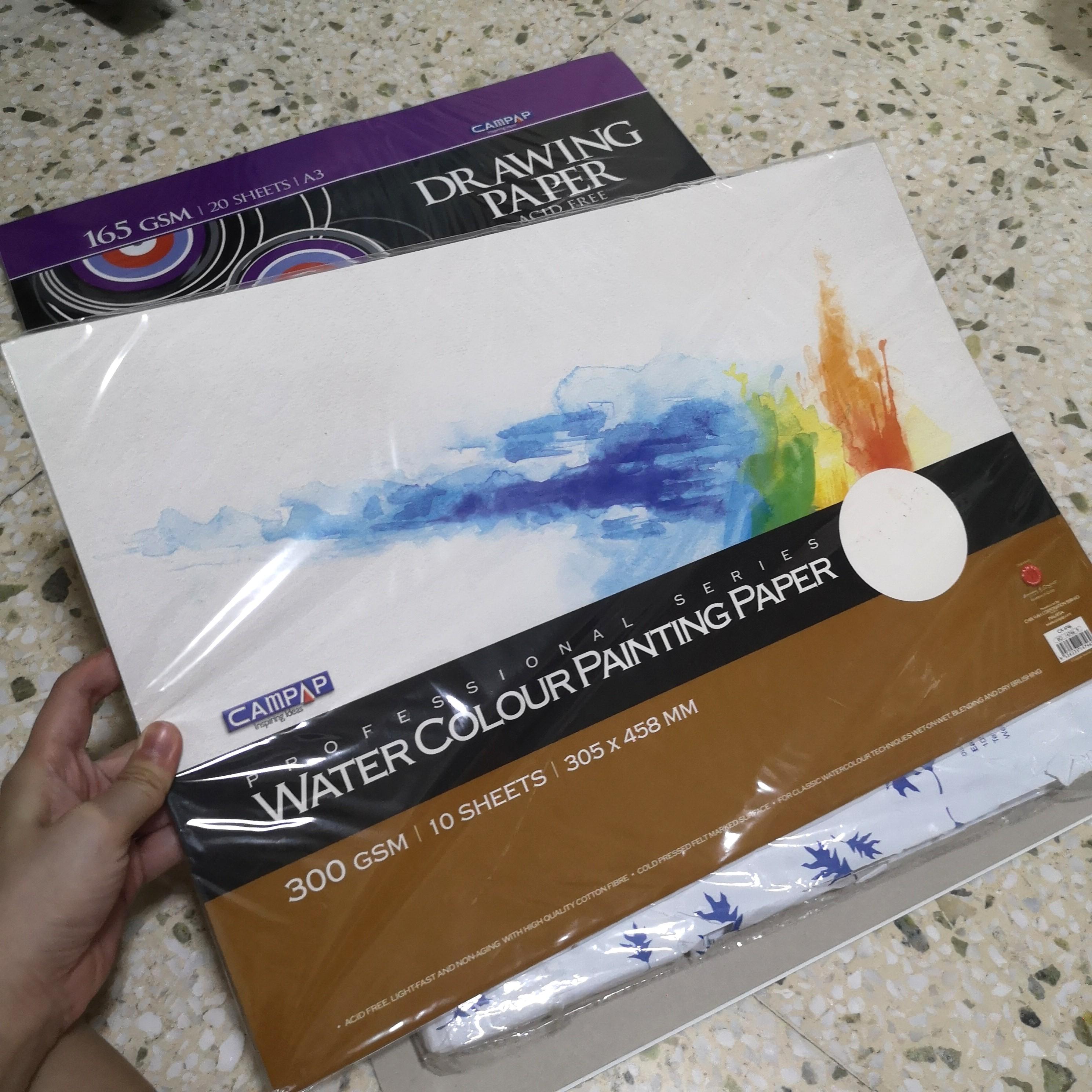 Water colour painting paper (300gsm), Hobbies & Toys, Stationery ...