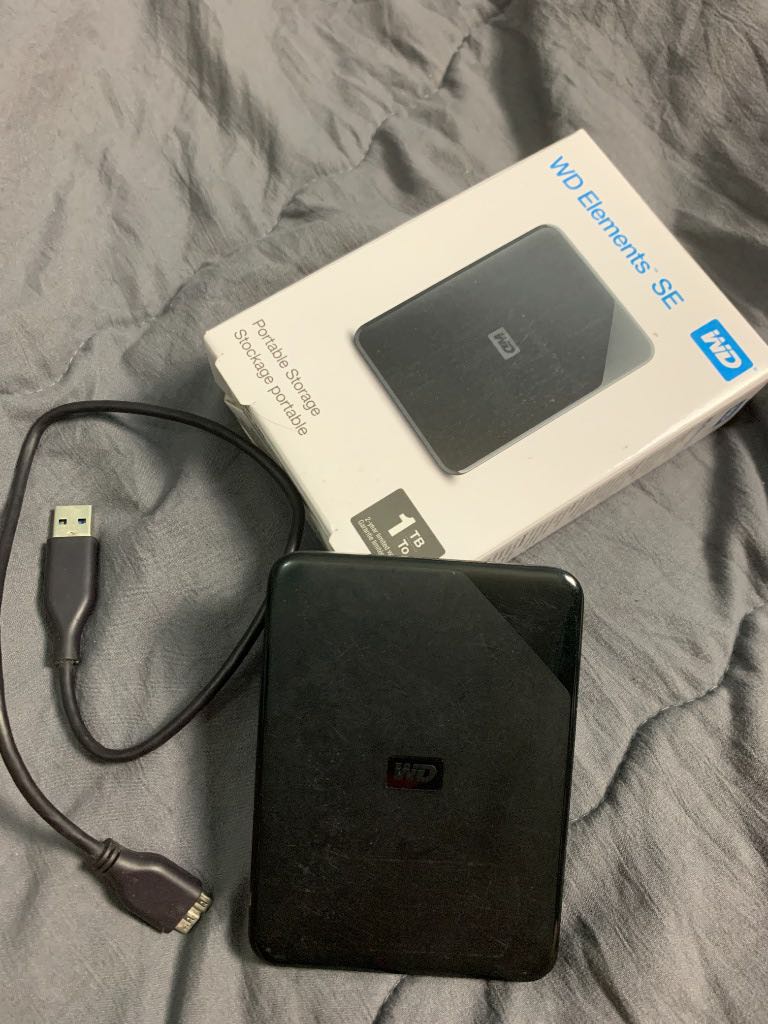 WD Elements SE 1TB Portable hard drive USB 3.0, Electronics, Computer ...