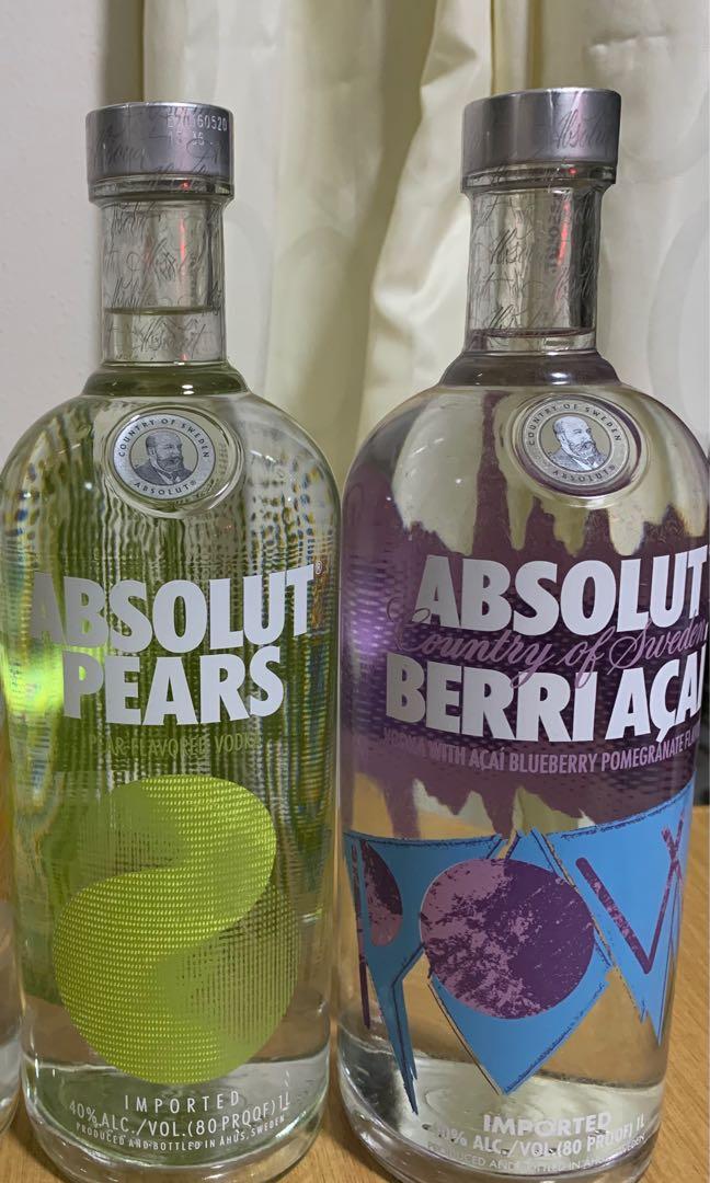 Absolut Vodka 1L - Berri Açai, Pear, Food & Drinks, Alcoholic Beverages ...