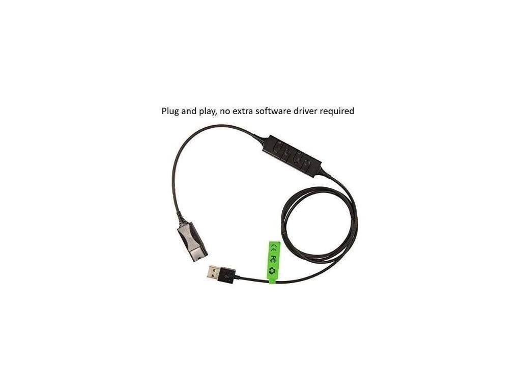 BB195 Call Center Headset Quick Disconnect QD Cable to USB Plug Adapter ...