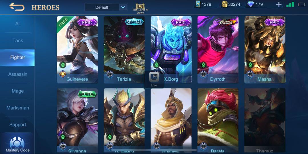 Extremely rare MLBB skin collector account for sale, Video Gaming ...