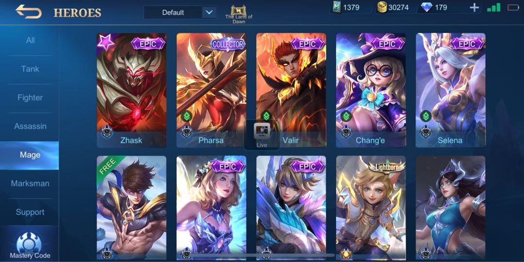 Extremely rare MLBB skin collector account for sale, Video Gaming ...