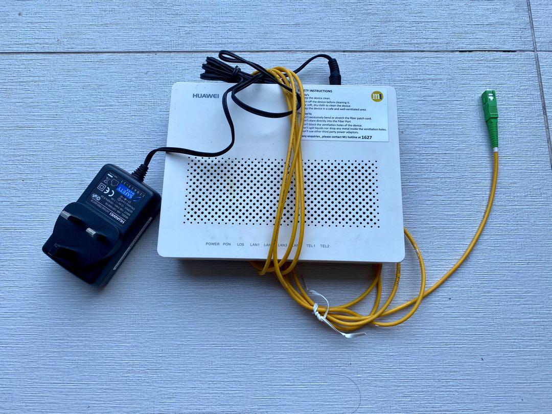 Fibre modem with fibre cable, Computers & Tech, Parts & Accessories ...