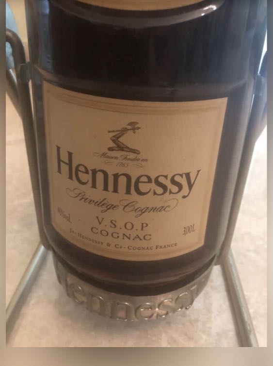 Hennessy 3L with cradle., Food & Drinks, Alcoholic Beverages on Carousell
