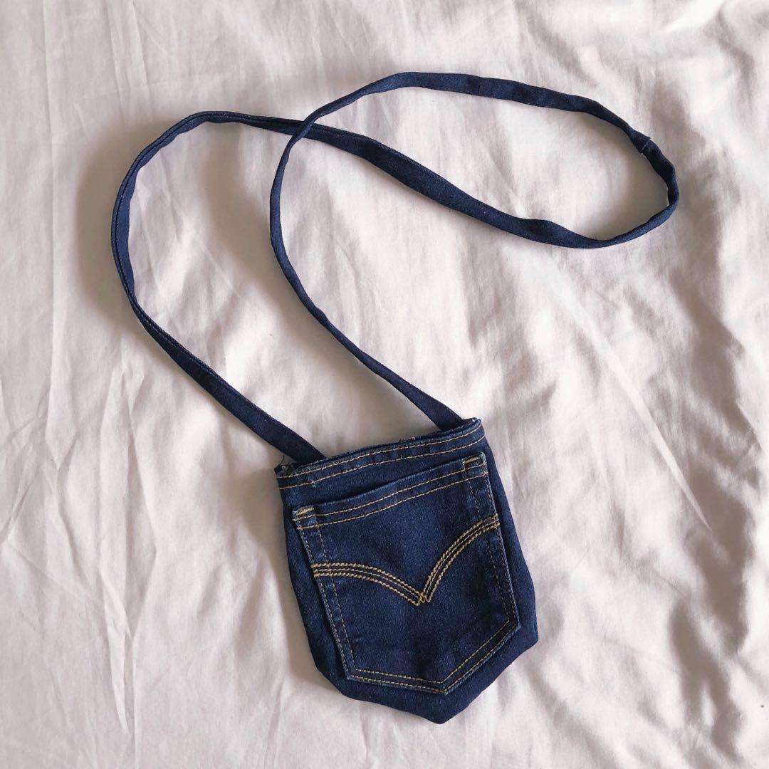Mini Denim Sling Bag, Women's Fashion, Bags & Wallets, Cross-body Bags ...