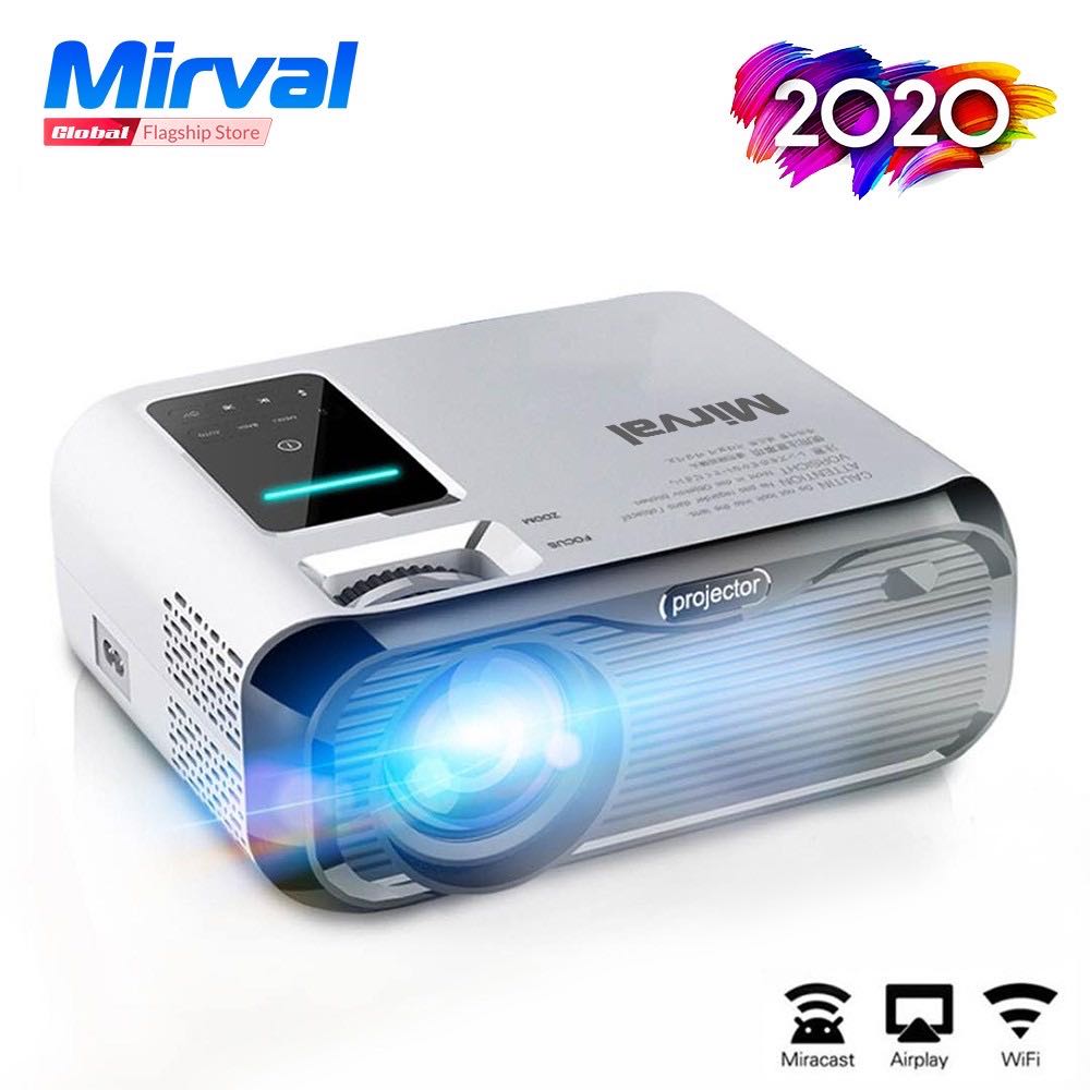Mirval Y5s WiFi Mirror Screen 1080p LED Portable Projector (white), TV ...