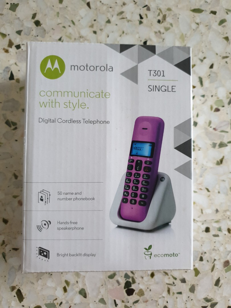 Motorola T301 Digital Cordless Telephone, Mobile Phones & Gadgets, Wearables & Smart Watches on ...