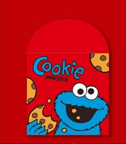 (Ready Stock) Cookie Monster Red Packet, Hobbies & Toys, Stationery ...