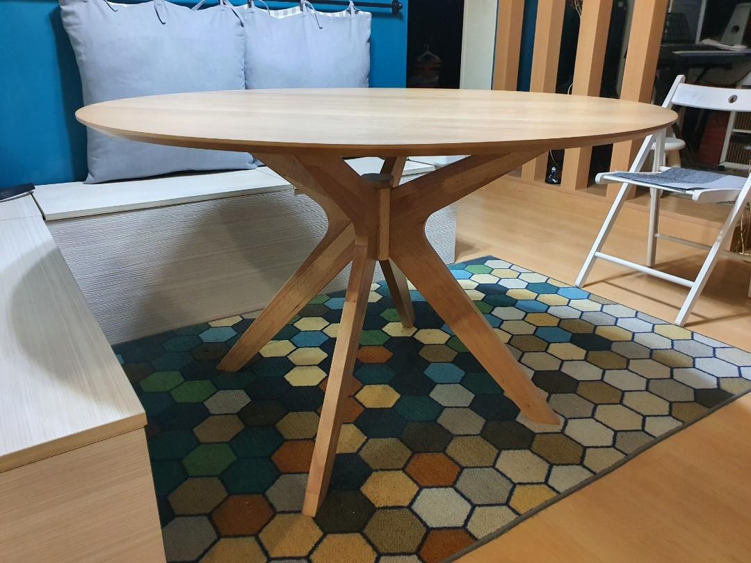 Round dining table (moving sale), Furniture & Home Living, Furniture ...