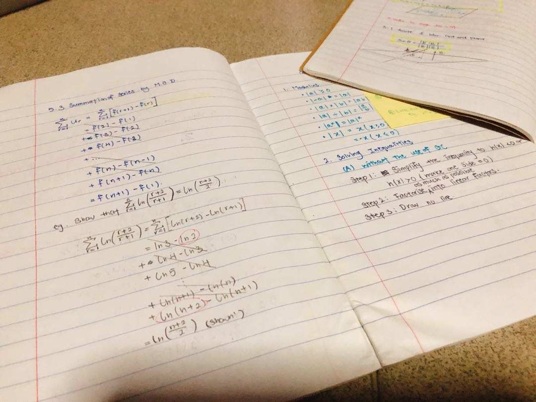 (clearing) [SALE] JC H2 Mathematics notes and question paper, Hobbies ...