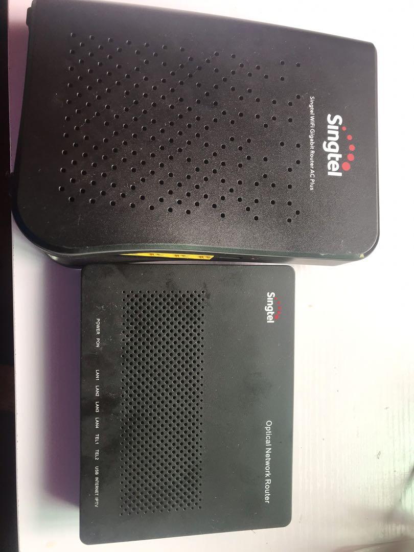 Singtel fiber broadband modem and wifi router, Computers & Tech, Parts ...