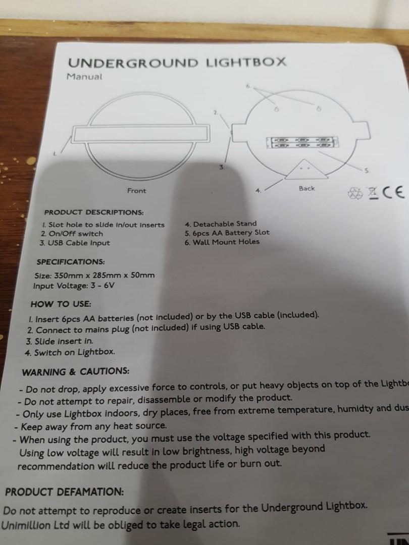 Underground light box, Everything Else on Carousell
