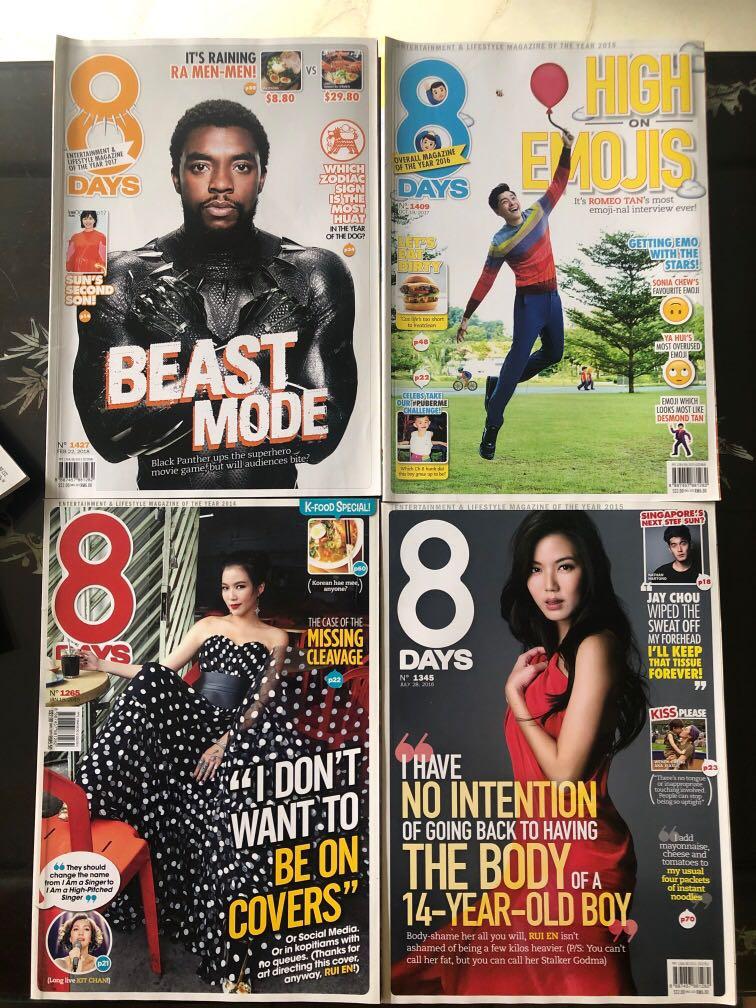 8 Days Magazine (Mediacorp, Rui En, Romeo, Marvel), Hobbies & Toys ...