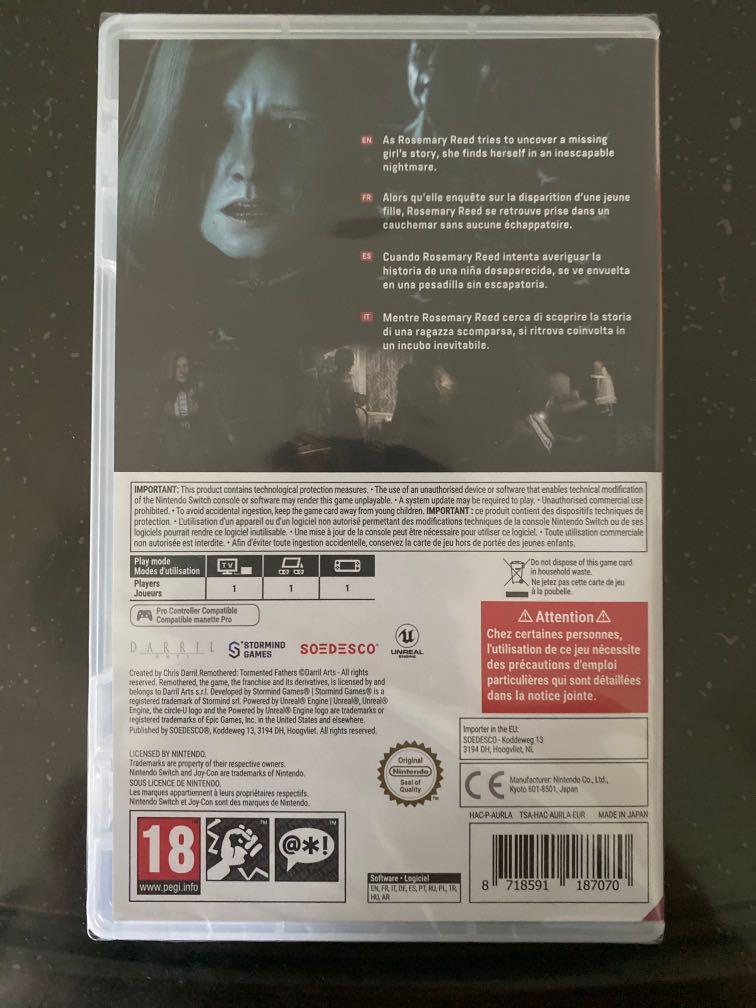 Brand New Remothered Tormented Fathers Nintendo Switch, Video Gaming ...
