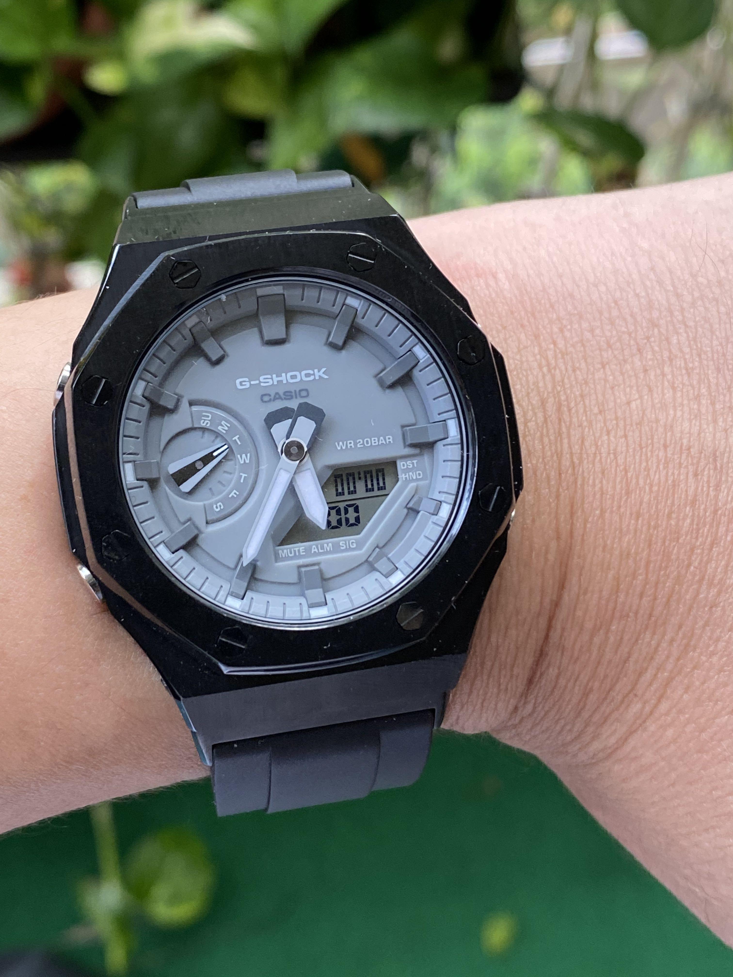 Casio gshock ga-2110 ga-2100 GA 2100 GA2110 grey mod looks ...