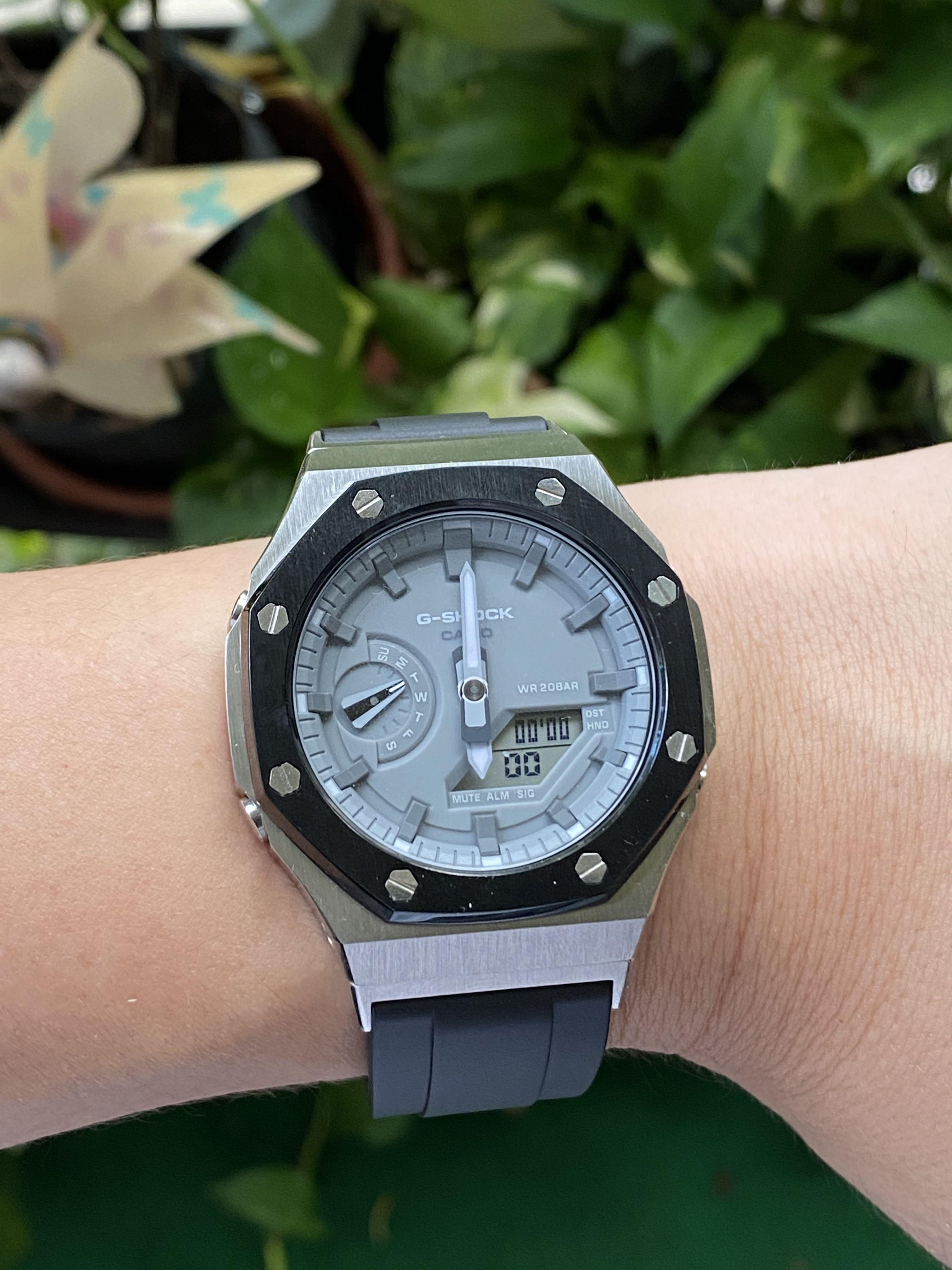 Casio gshock ga-2110 ga-2100 GA 2100 GA2110 grey mod looks ...