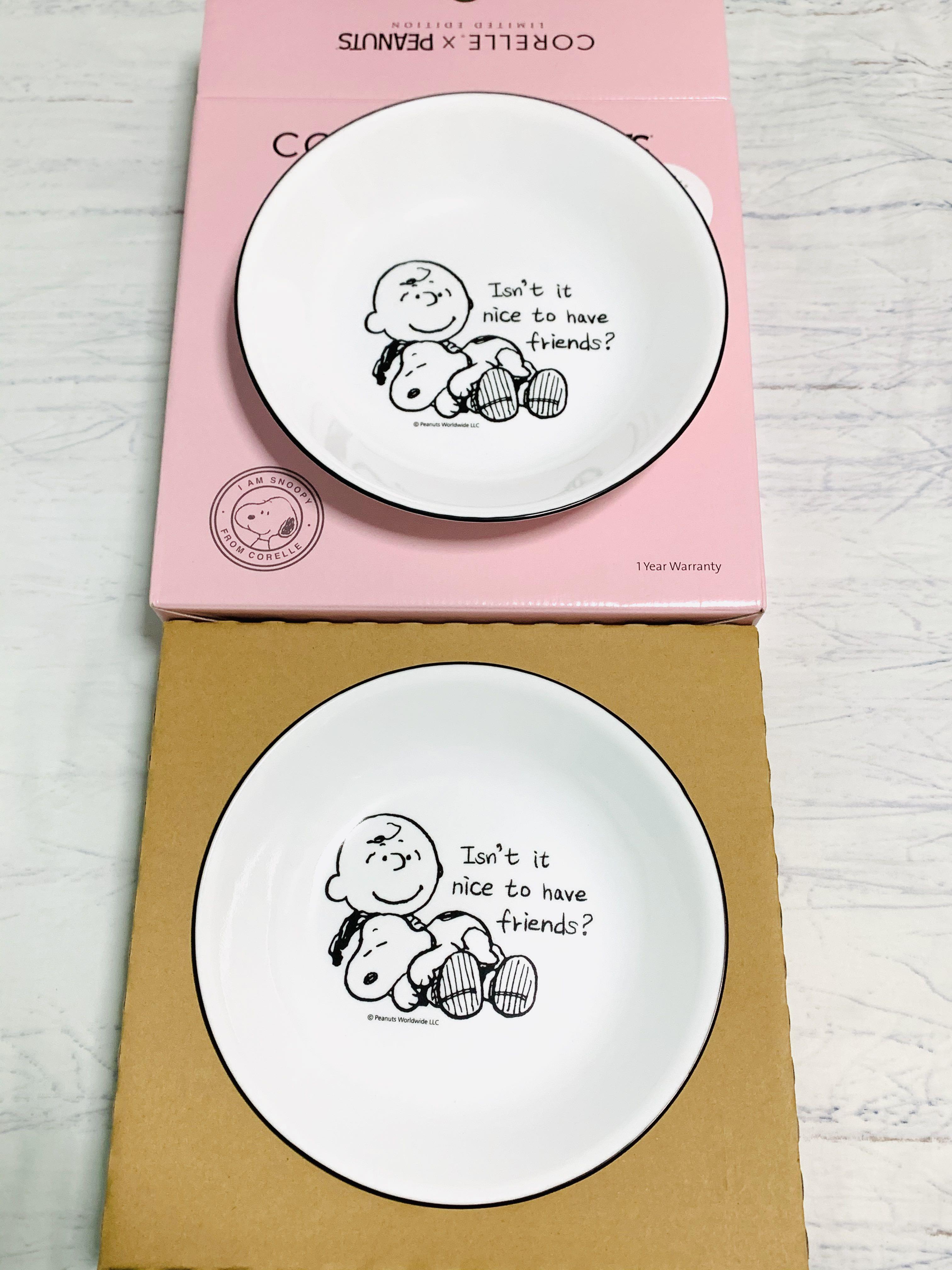 Corelle x Peanuts Limited Edition Snoopy Charlie Brown 2 x 21cm Soup ...