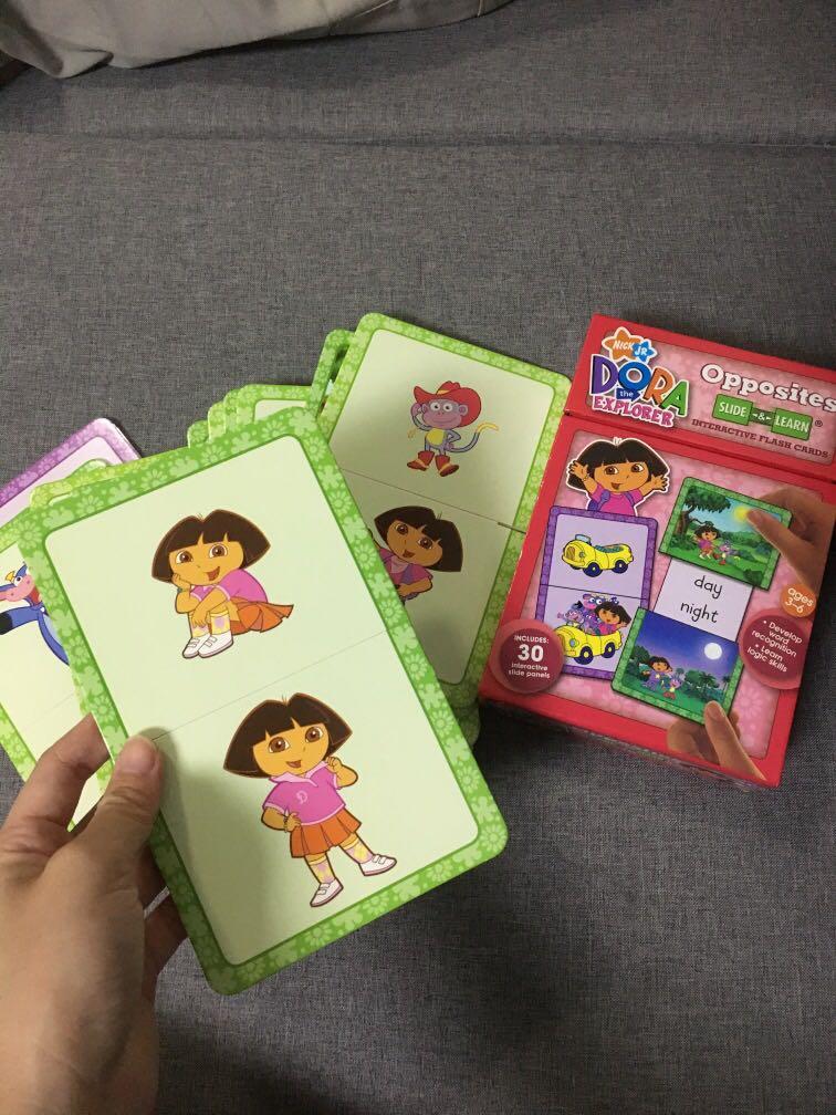 DORA ~ Opposites 30 Flash Cards, Hobbies & Toys, Books & Magazines ...