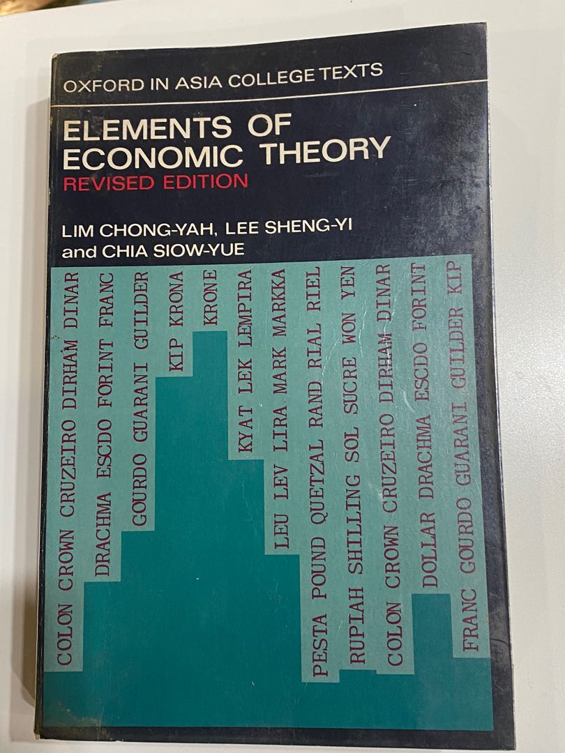 Elements of Economic Theory by Lim Chong Yah, Books & Stationery ...