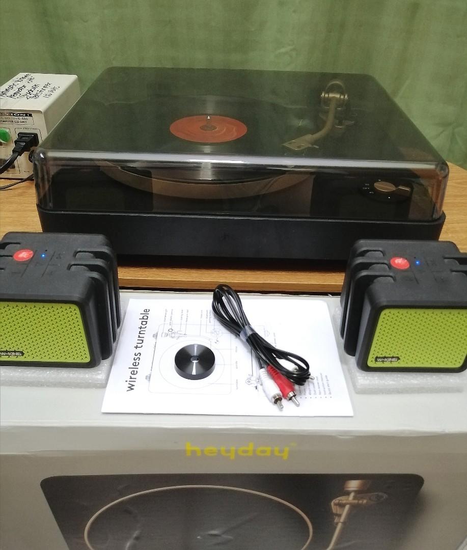 Heyday Wireless Bluetooth Turntable Vinyl Record Player, Audio ...