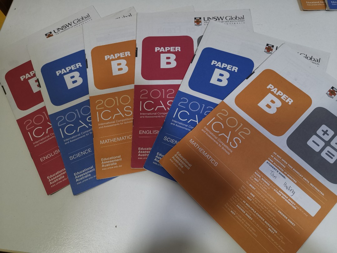 ICAS Test booklets Paper B, C, D, E, F, G, Hobbies & Toys, Books ...