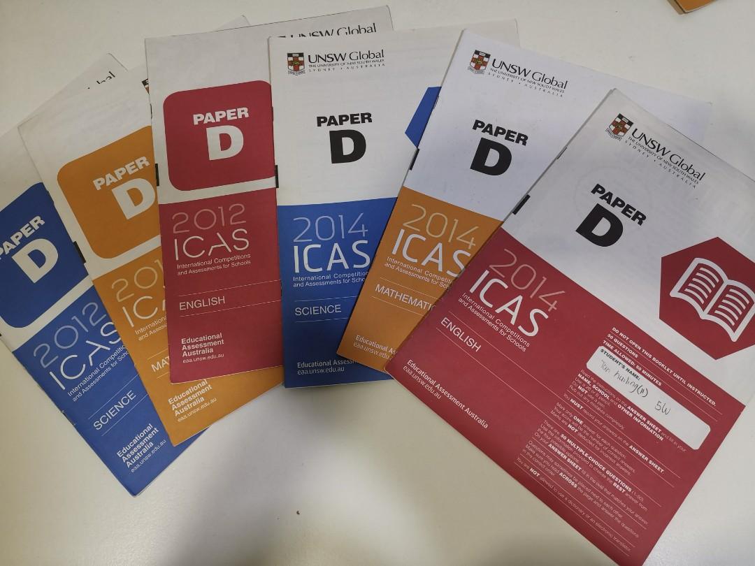 ICAS Test booklets Paper B, C, D, E, F, G, Hobbies & Toys, Books ...