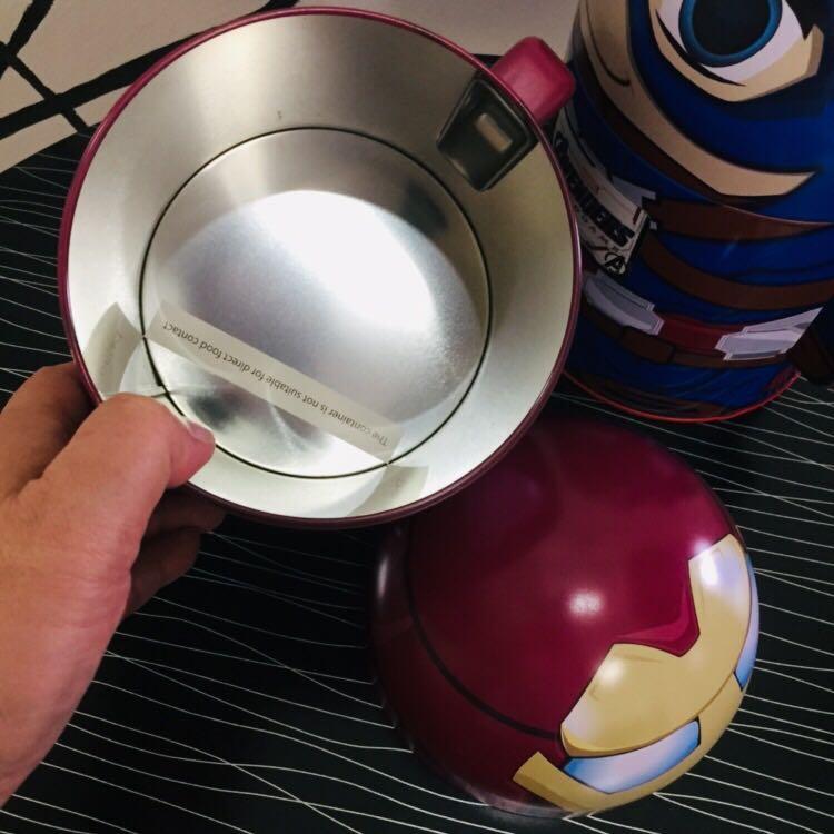 IRONMAN CAPTAIN AMERICA AVENGERS ENDGAMES TIN CAN MARVEL CONTAINERS ...