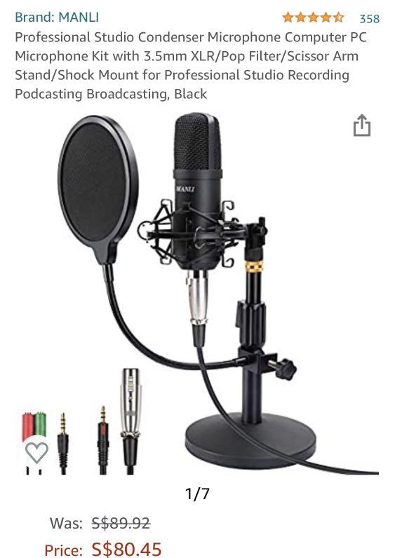 MANLI 4.4 out of 5 stars 358 Reviews Professional Studio Condenser ...
