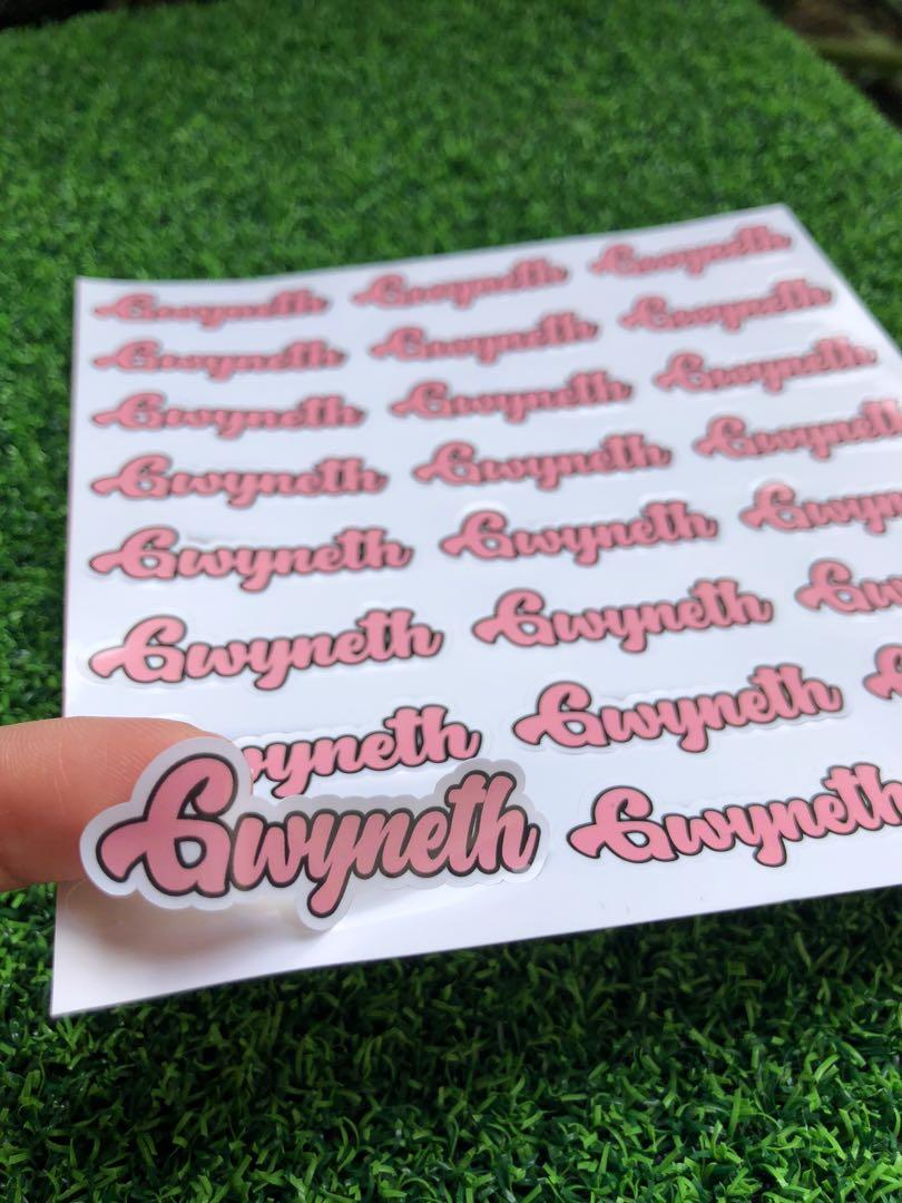Personalized Sticker Label | Custom Name / Logo Sticker Label, Hobbies ...