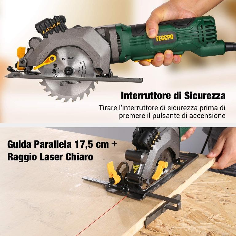 TECCPO TAMS24P Mini Circular Saw Power Tools, Best Choice for Wood ...