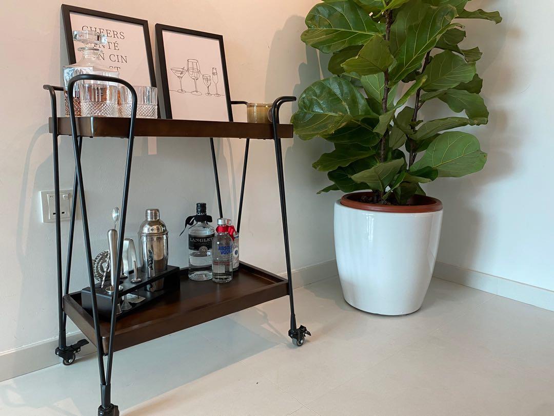 Timber Bar Trolley, Furniture & Home Living, Furniture, Other Home ...