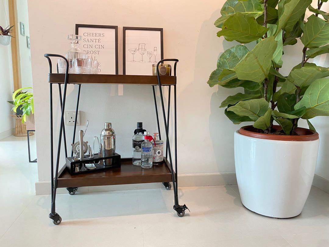 Timber Bar Trolley, Furniture & Home Living, Furniture, Other Home ...
