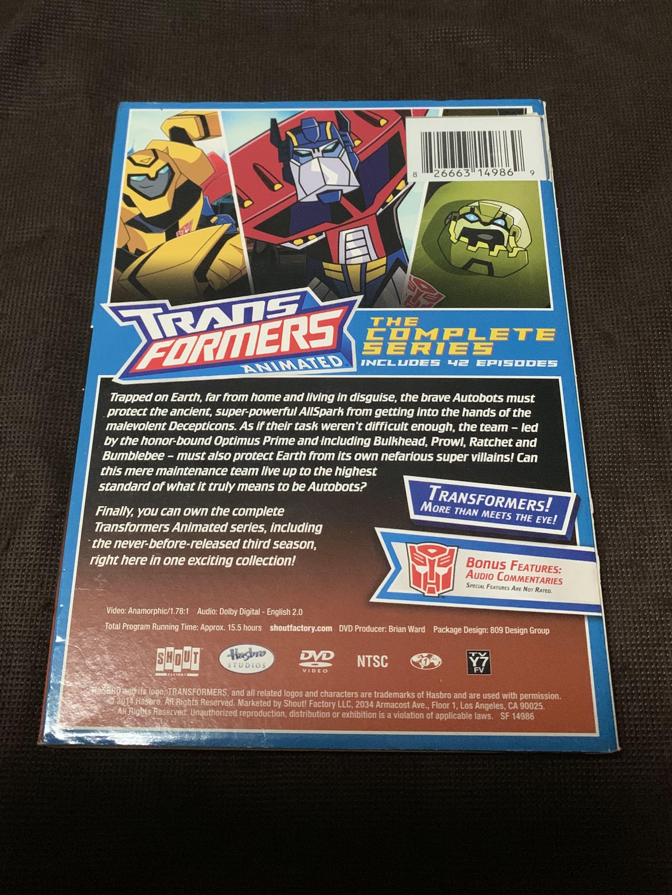 Transformers animated the complete series DVD, Music & Media, CDs, DVDs ...