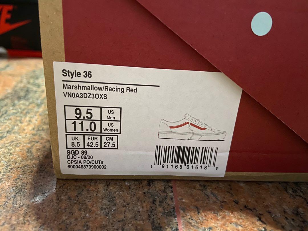 Vans Marshmallow Red G Dragon, Men's Fashion, Footwear, Sneakers on ...