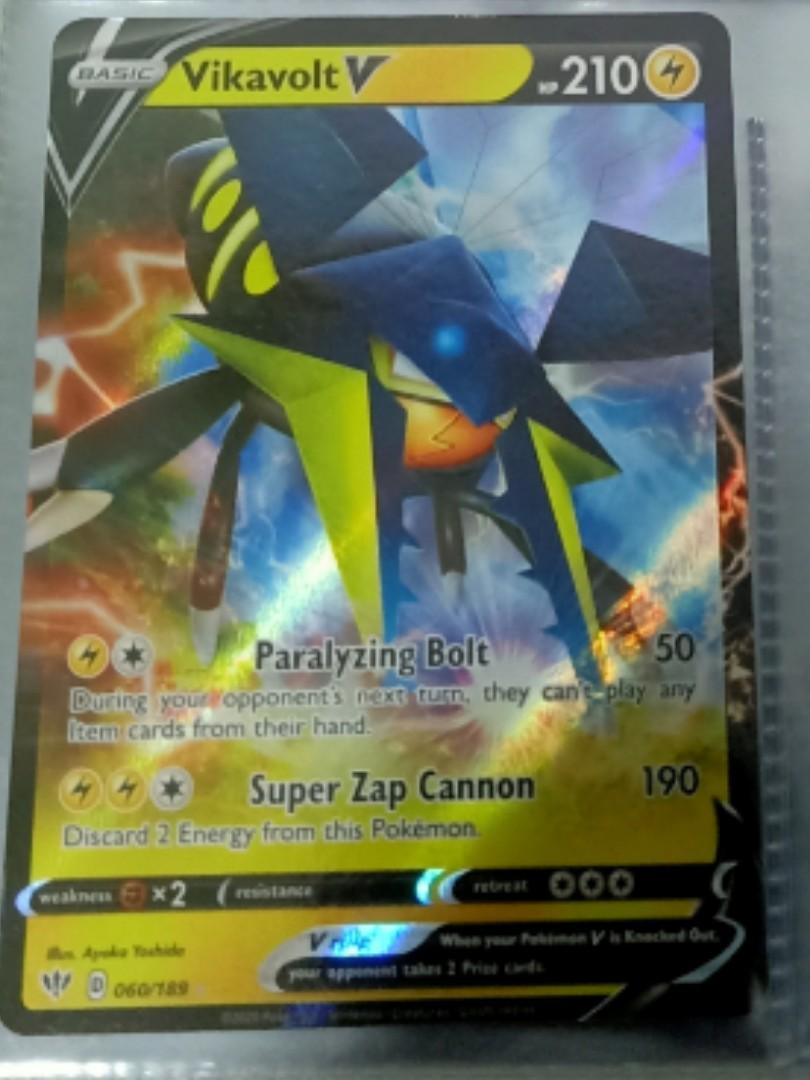 Vikavolt V (Pokemon Card), Hobbies & Toys, Toys & Games on Carousell